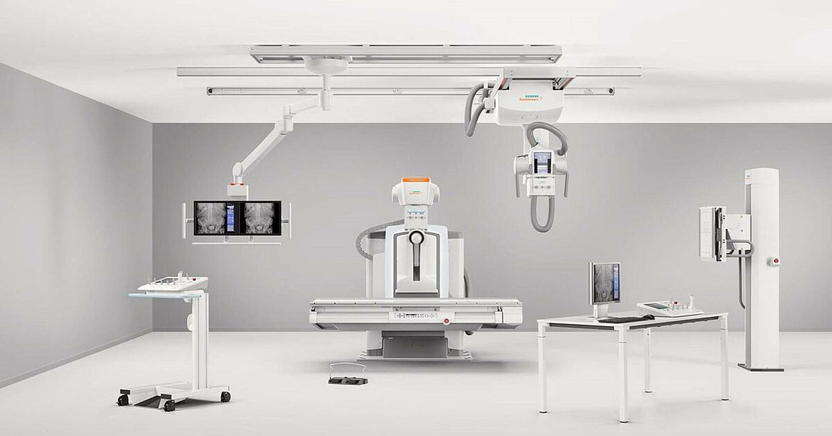 Digital X-ray medical display system on ceiling rail | Ondal Medical ...